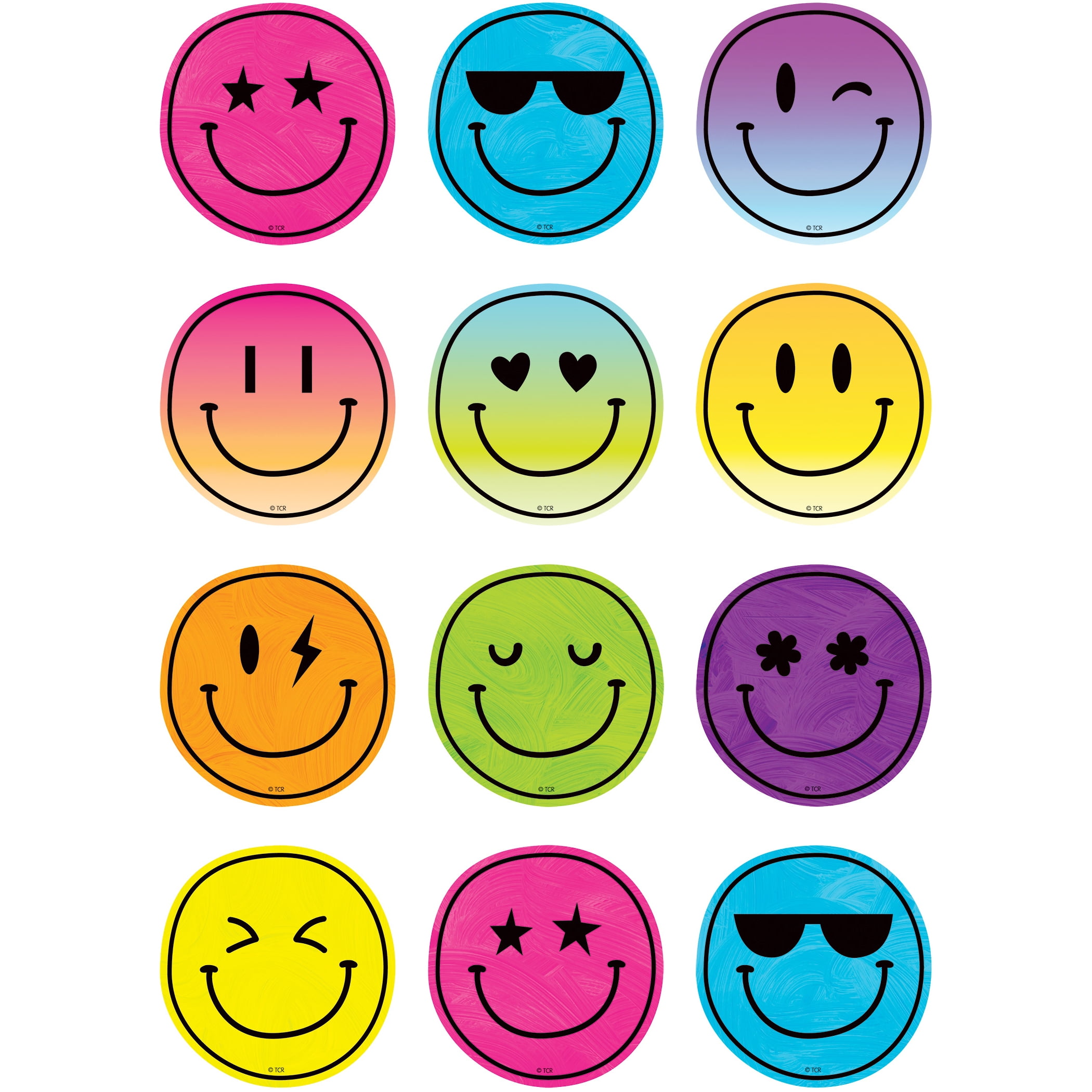 Teacher Created Resources Brights 4Ever Smiley Faces Mini Accents, 36 ...