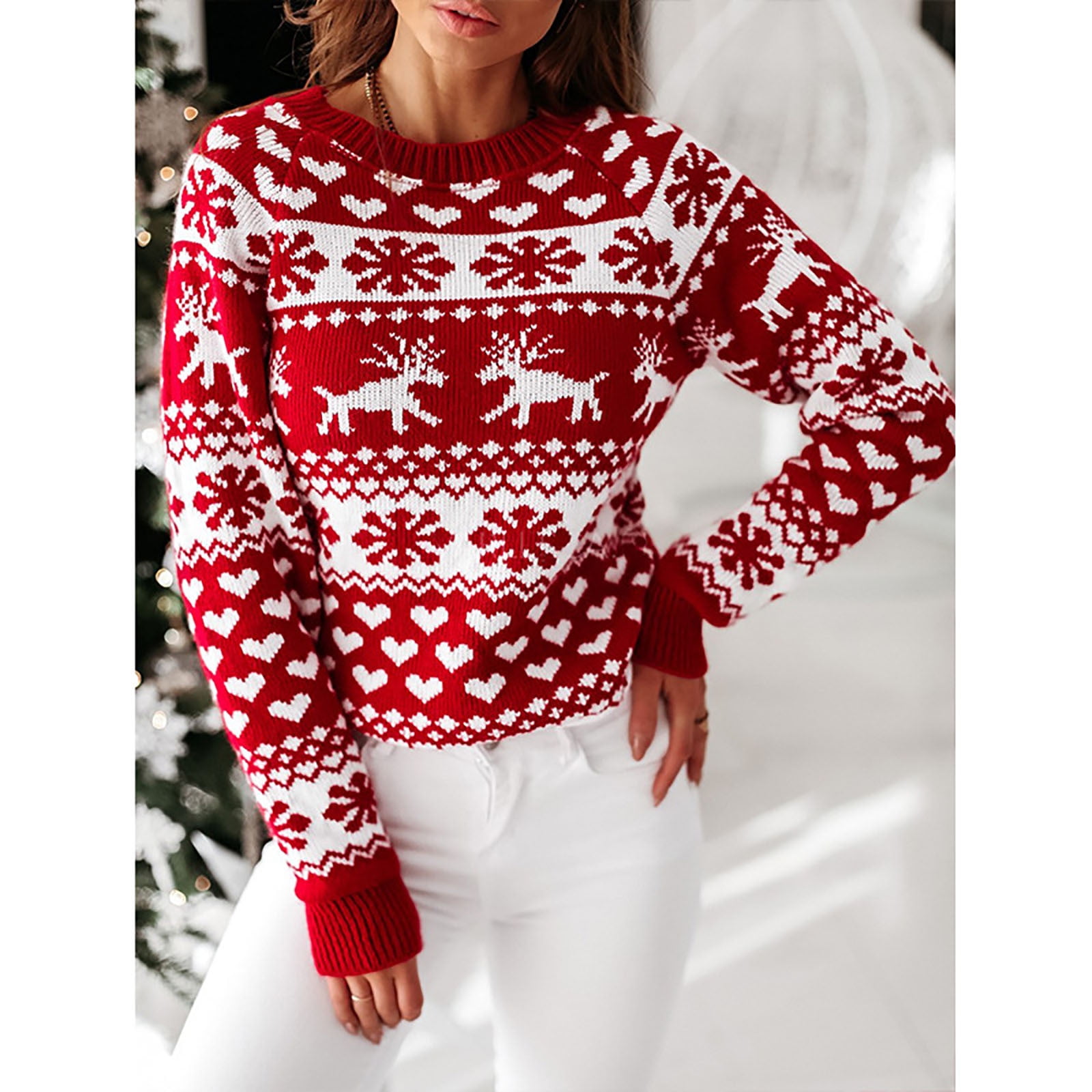 Click here for Egnmcr Ugly Christmas Sweater Gifts For Women Fash... prices