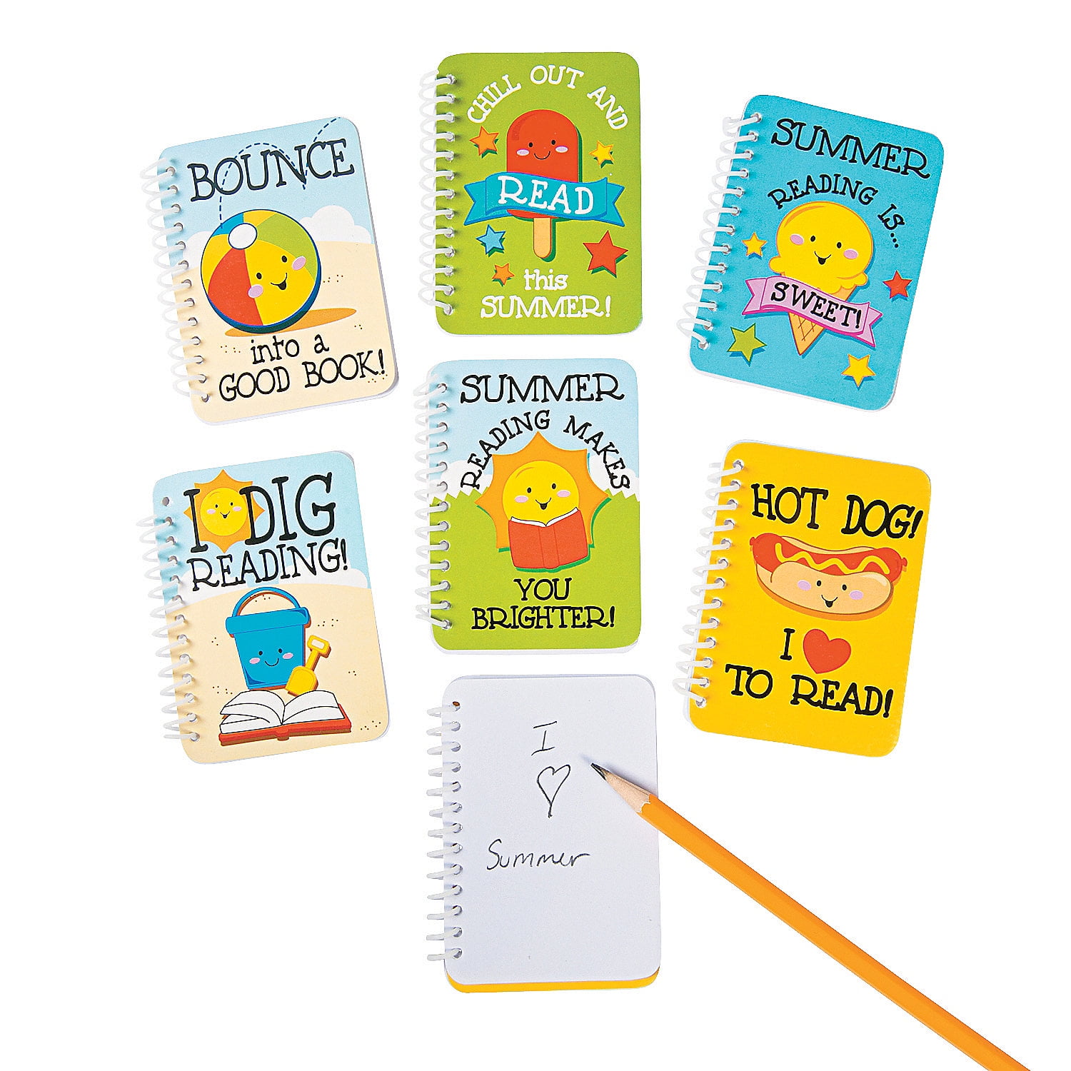 Summer Reading Mini Spiral Notebooks - Party Favors - 24 Pieces ...