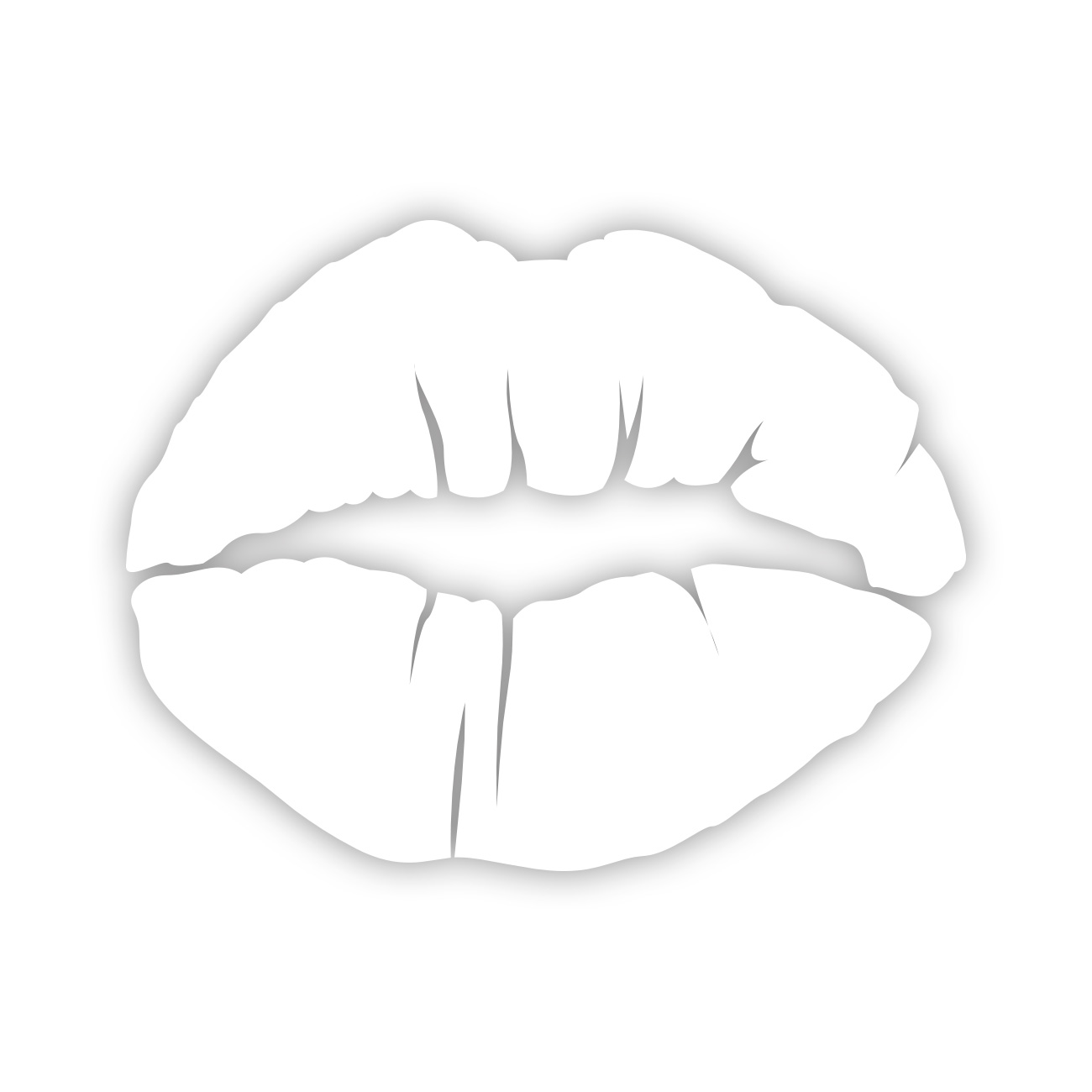 Kiss Lip Mark Sticker Decal Die Cut - Self Adhesive Vinyl ...