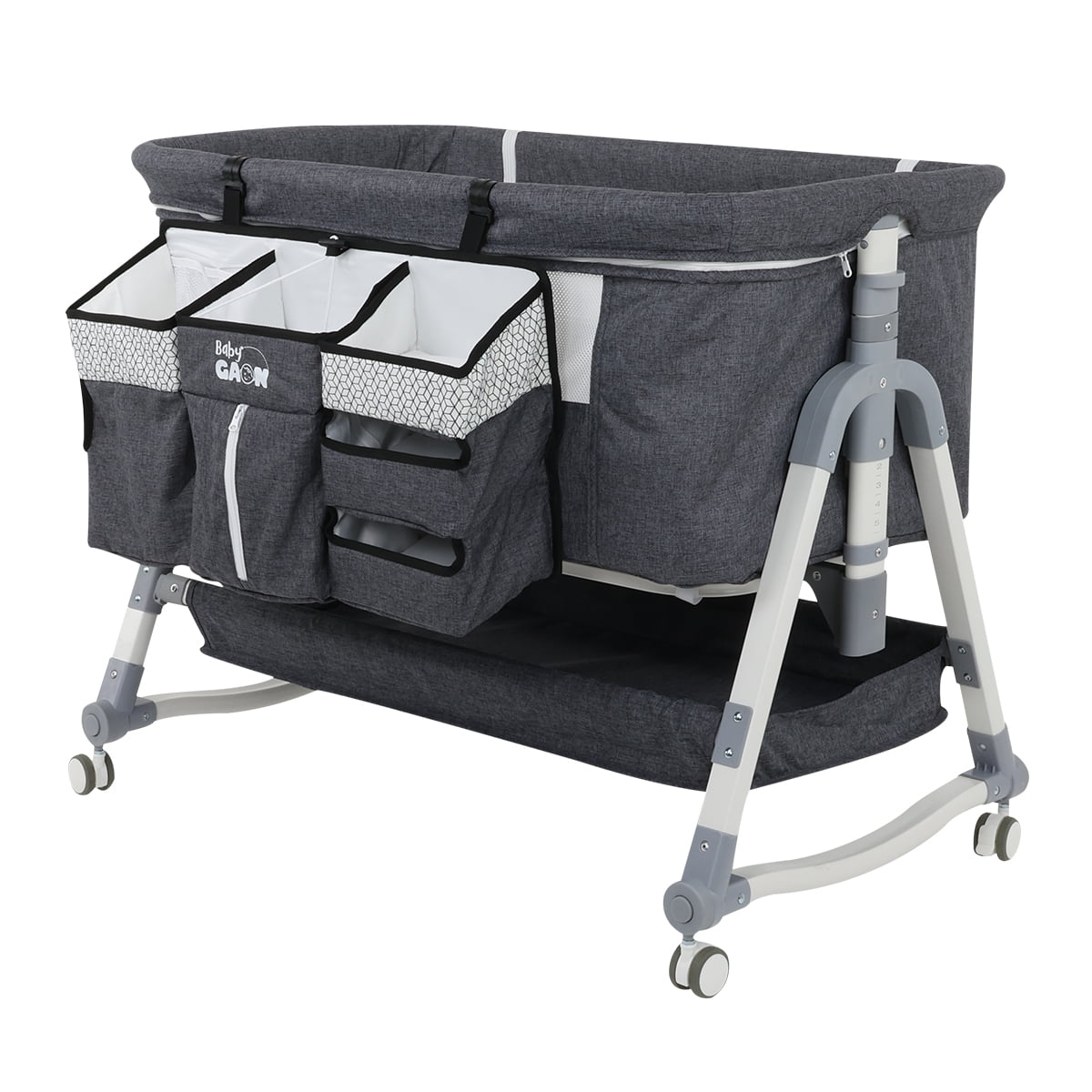 Cuna Colecho para Bebe Tipo Corral con Mecedora 5 Niveles de Altura ...