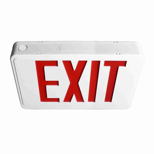 Red LED Exit Sign, IP30 Grade LED Emergency Exit Sign Rugged Housing 3W ...
