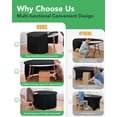 6 Pack Spandex Table Cover Skirts for 60 inch Round Tables, Black ...