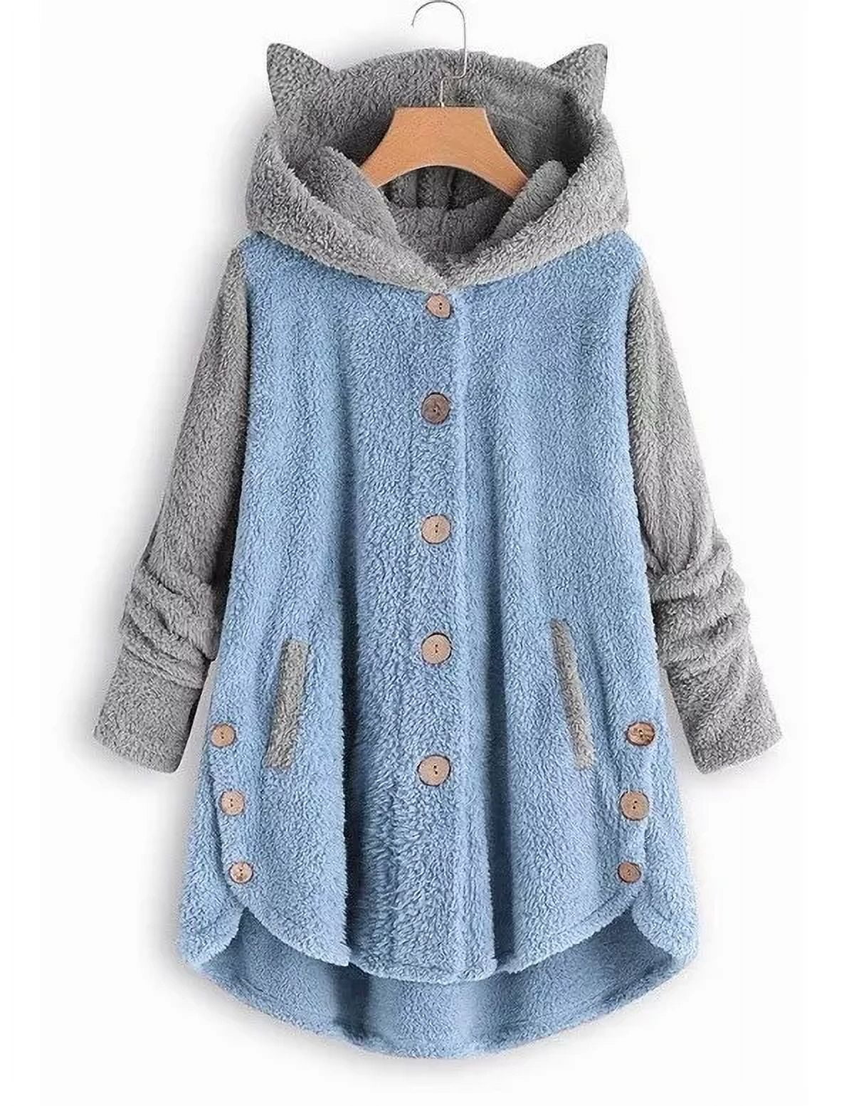 Sudadera Con Capucha De Forro Polar Con Orejas De Gato | Walmart en línea