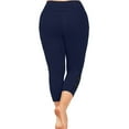 ORQ Plus Size High Waist Capri Yoga Pants with Mesh Pockets, Stretchy ...