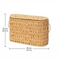 Woven Water Hyacinth Toilet Paper Storage Basket Natural Wicker Bin ...