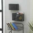 DecMode 46" x 10" Black Metal Industrial Magazine Rack Holder - Walmart.com