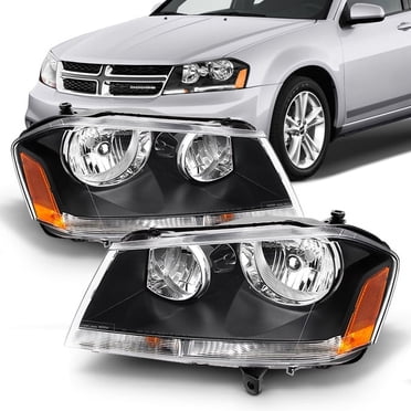 ANZO 2001-2004 Dodge Stratus Crystal Headlights Black - Walmart.com