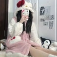 Kawaii Sanrio Night-Robe Hello Kitty Autumn Wintertime Plush Loungewear ...