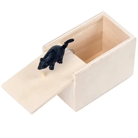 Halloween wooden spider props prank fright scare box toy (black ...