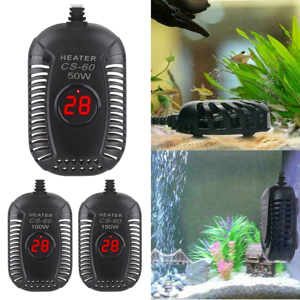 Mini Submersible Aquarium Heater, 50W Small Fish Tank Heater, LED ...