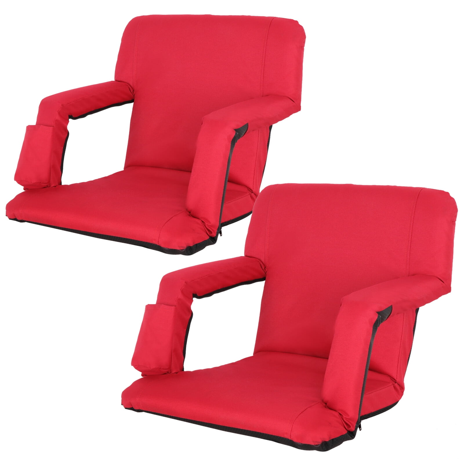 SuperDeal Set of Two Outdoor Portable Stadium Seats Tiltable Design ...