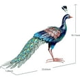 Peacock Decor Metal Garden Outdoor Statues, Peacocks Art Sculptures Standing for Patio Yard Lawn ...