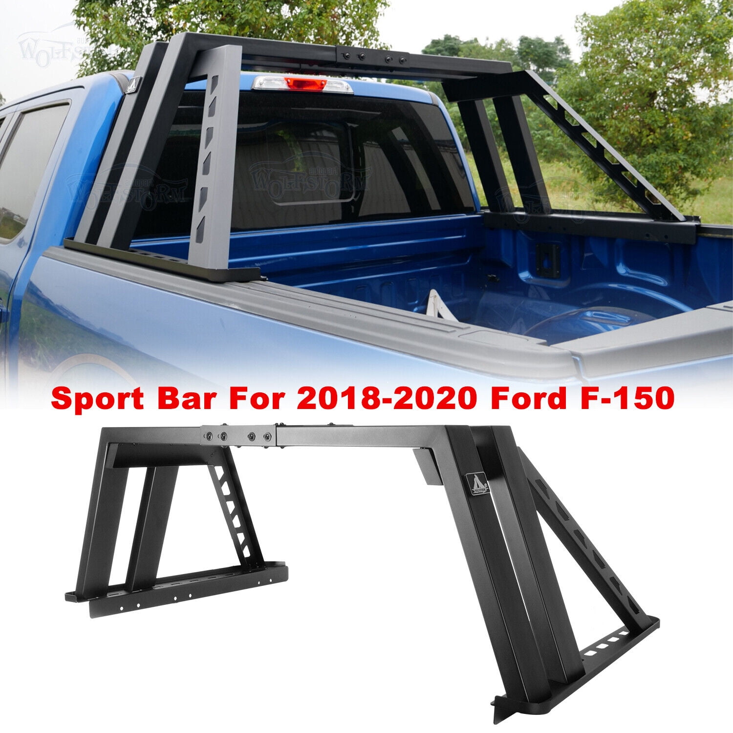 WOLFSTORM Sport Bar for 2018 2019 2020 Ford F-150 Chase Rack Heavy Duty ...