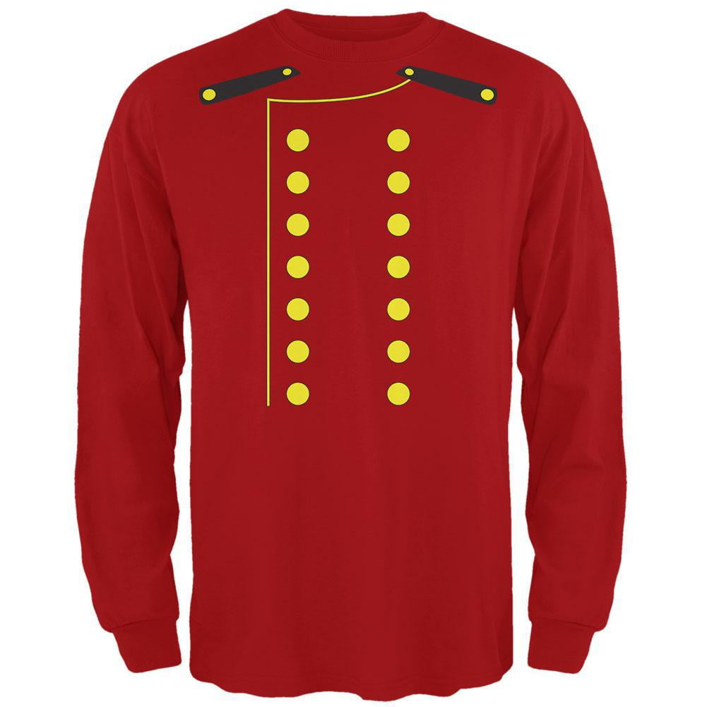 Halloween Hotel Bellhop Costume Red Adult Long Sleeve T-Shirt - Medium ...
