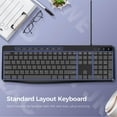 Wired Keyboard,Quiet Keyboard, Multimedia USB Computer Keyboard, Silent ...