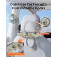 USB Fan for Seat 360 Hose, 2026 Cute Fan for Backseat Rear Facing ...