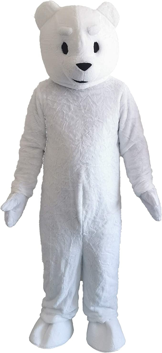 Plush Polar Bear Mascot Costume Character Outfit - Walmart.com