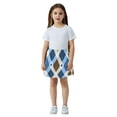 Brown and Blue Argyle Pattern Plaids Girls' Skirts A-Line Skirts with ...