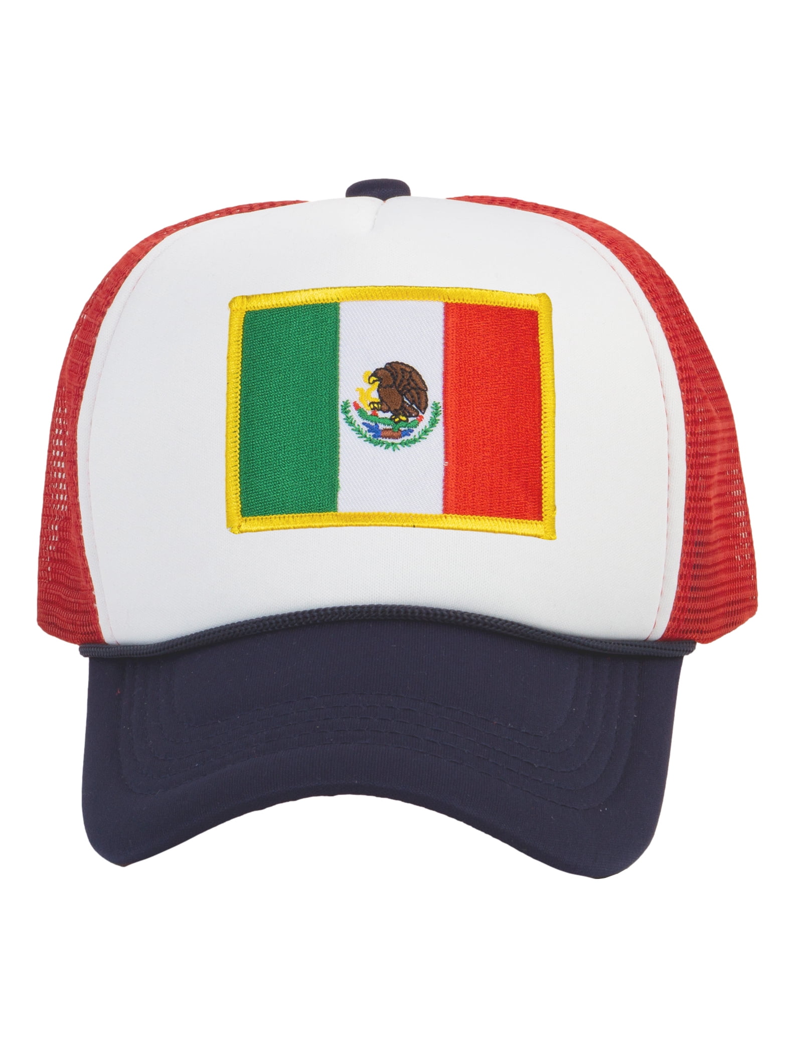 Top Headwear Mexico Flag Trucker Hat - Men's Foam Mesh Snapback Cap ...
