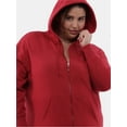 Terra & Sky Plus Size Zip Front Fleece Hoodie Jacket - Walmart.com