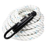 Crown Sporting Goods White Poly Dac Gym Climbing Rope, Knotless, 12 ...