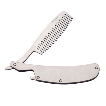 Man Folding Comb Stainless Steel Mini Pocket Moustache Hair Styling ...