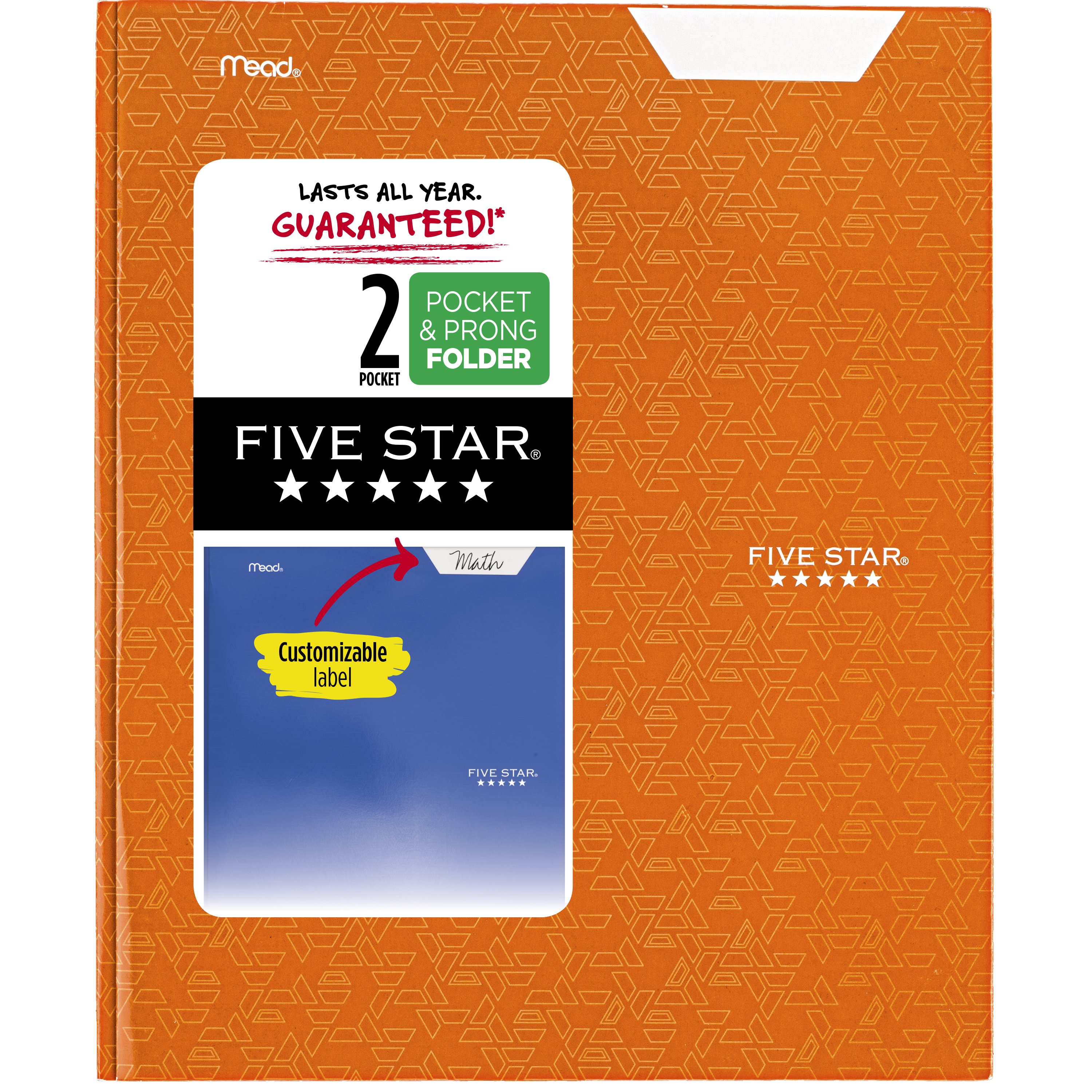 Five Star Pocket and Prong Paper Folder, Sedona Orange (340020H-WMT22 ...