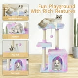 FISH&NAP Cat Tree Cat Tower Cat Condo Sisal Scratching Posts with Jump ...