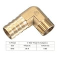 Uxcell 19mm Barb x G1/2 Male Thread Right Angle Brass Hose Fitting ...