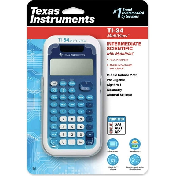 Texas Instruments TI-34 MultiView Scientific Calculator, 16-Digit LCD ...