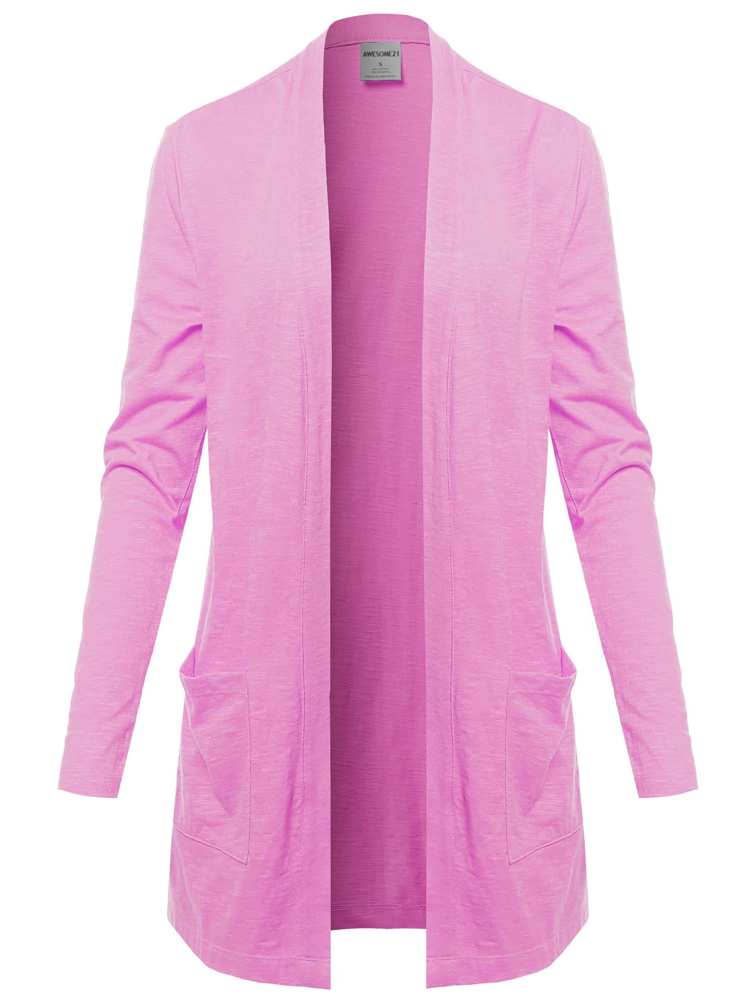 FashionOutfit Women's Casual Lightweight Open Front Cotton Cardigan ...