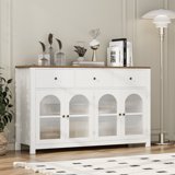 Homfa 55'' Large Sideboard Buffet Cabinet, Kitchen Storage Cabinet with ...