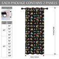Excavator and Helicopter Black Pattern Blackout Curtains,Triple Weaved ...