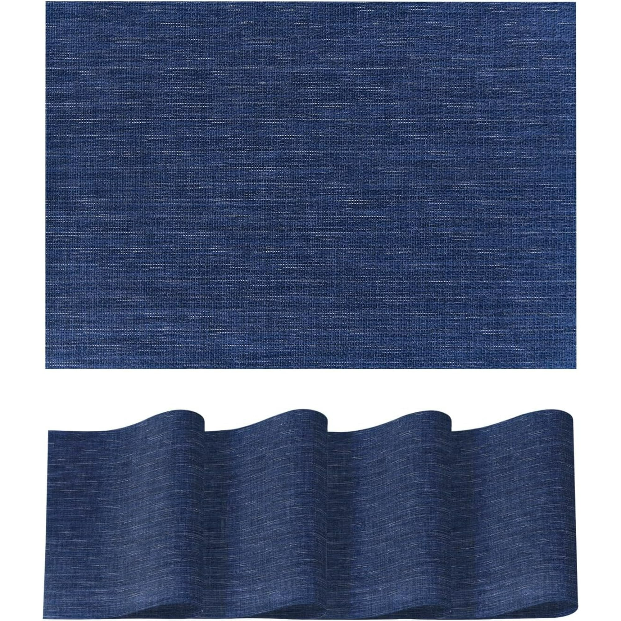 Click here for Lrrf Navy Blue Vinyl Placemats Set Of 4  Washable... prices