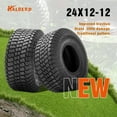 HALBERD P332 24x12.00-12 Lawn Mower Tires, 4PR Turf Saver, Durable for Garden Tractor & Riding ...