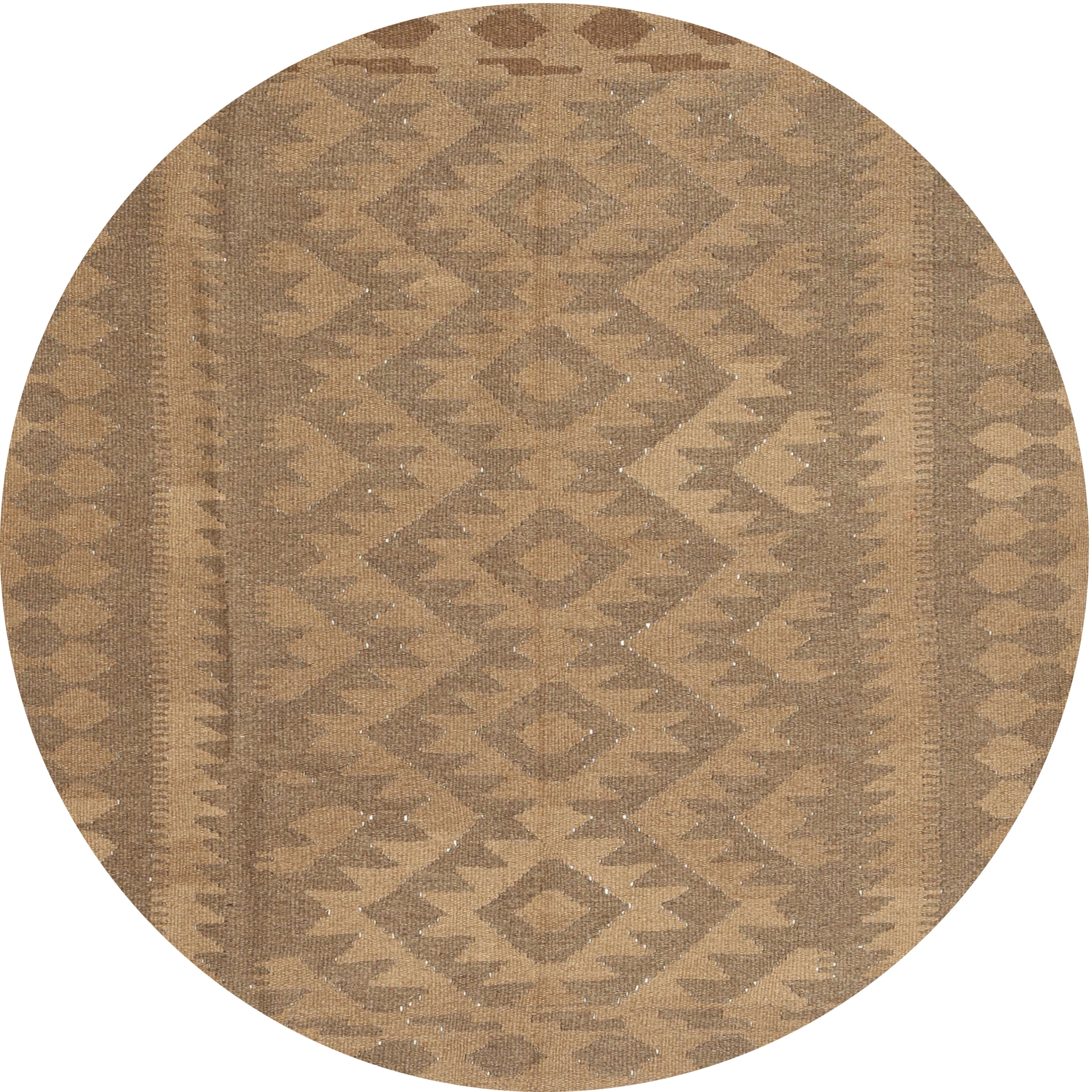 Ahgly Company Indoor Round Contemporary Light Brown Southwestern Area ...