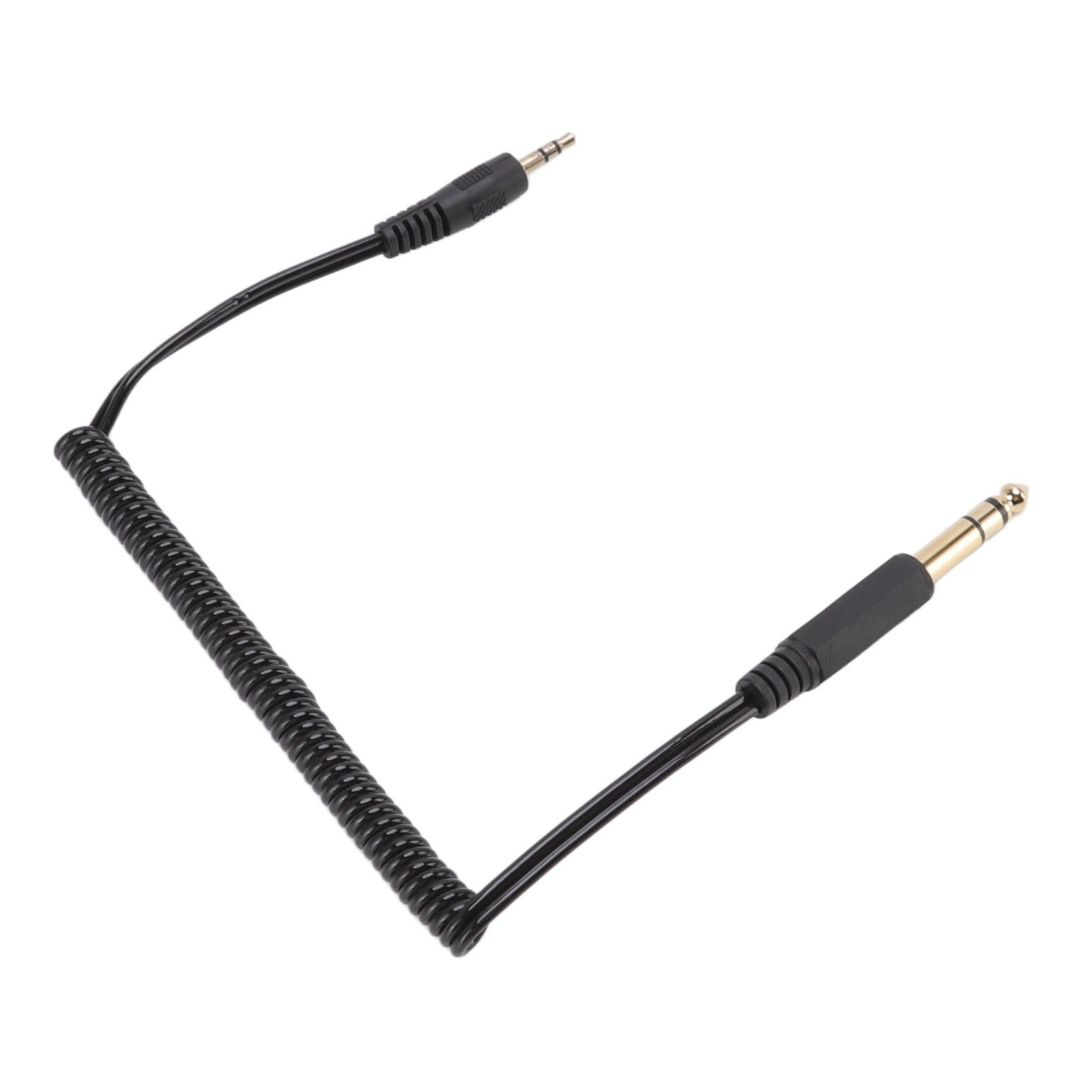 6.35mm To 3.5mm Spiral Cable Sound Adapter Cable Natural Portable ...