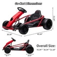 Yesfashion Electric Powered High Speed Go Kart, 24V 300W*2 Motors, 8MPH ...