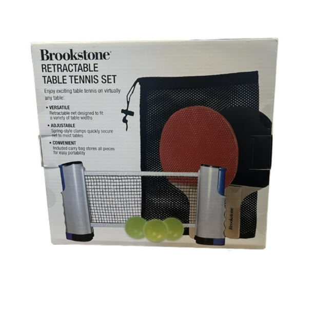 Brookstone Table Tennis Set W/glow In The Dark Ball - Walmart.com
