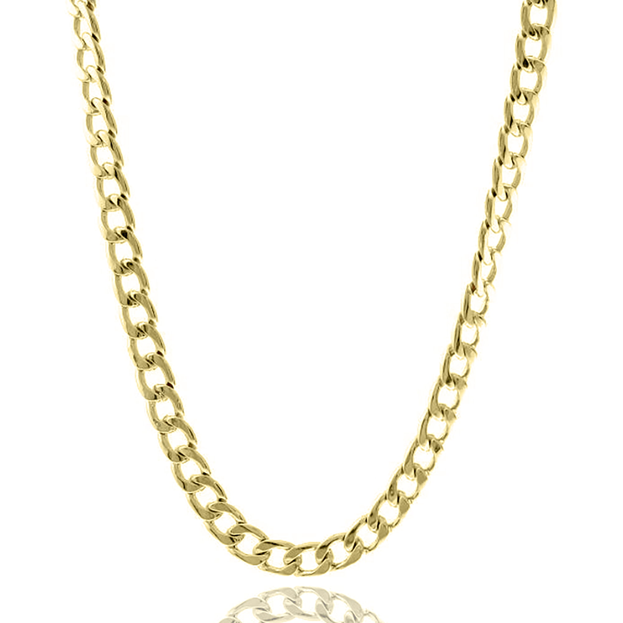 Blue Box Boutique Inc Gold 18 Inch Cuban Link Chain Necklace for Women ...