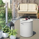 Suncast Resin Cooler Side Table with Removable Liner, 54 Qt. Capacity ...