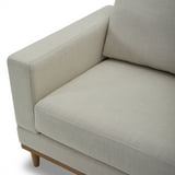 Better Homes & Gardens Springwood Wood Frame Accent Chair, Cream Linen ...