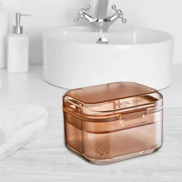 Case Cup Cleaning Holder with Strainer Waterproof Storage Box Pink ...