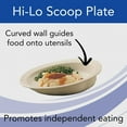 Sammons Preston Hi-Lo Scoop Plate, 9" Dish with Wall, Non-Slip ...