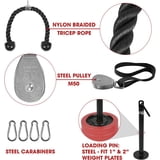 Yes4All Home Gym Cable Workout Accessories: Pulley System with Loading ...