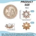 40Pcs Alloy Buckles with Imitation Pearl Glass Snowflake Golden ...