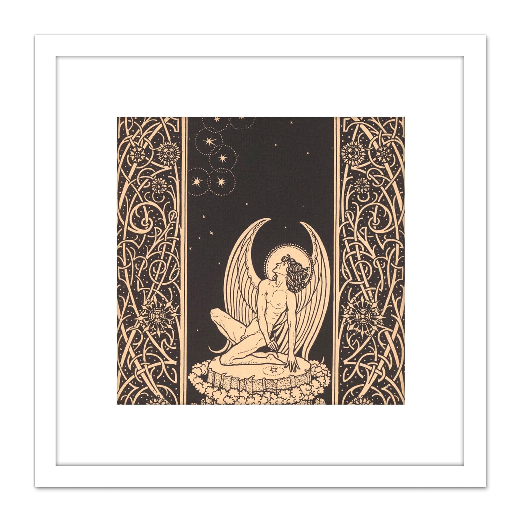 Lechter Seventh Ring Angel Ornate Book Illustration 8X8 Inch Square ...