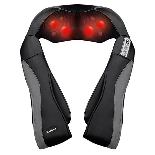 Maxkare Shiatsu Neck Shoulder Massager Electric Back Massage With Heat