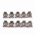 BUTTERFLY- 10Pcs Metal Nickel Plated Square Hole Cage Nuts & Screws For ...